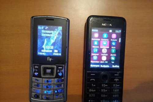 Телефон Нокиа Nokia 301 и fly DS 160