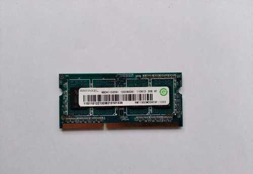 2GB DDR3 1333MHz Ramaxel для ноутбука