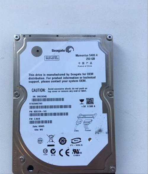 Жесткий диск Hdd 250gb 250гб 2,5 дюйма