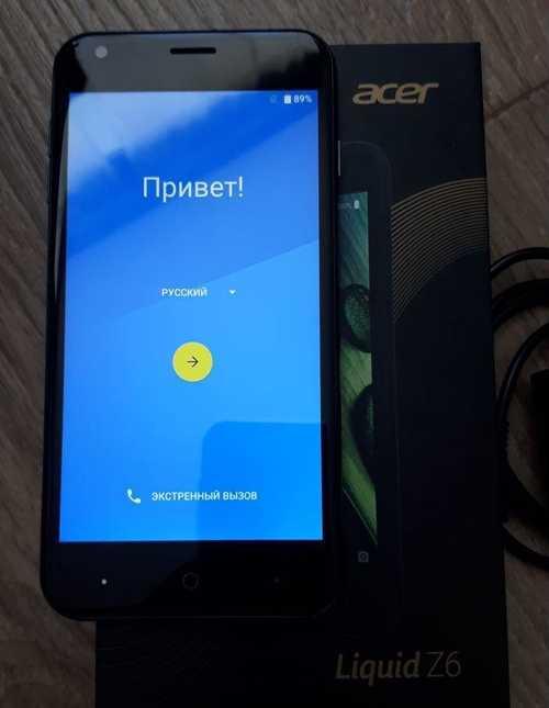 Смартфон Acer Liquid Z6, две сим, 4G