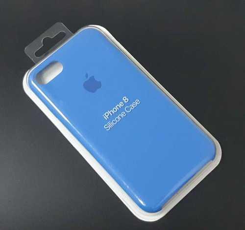 Силиконовый чехол на iPhone 7/8/SE2 светло-синий