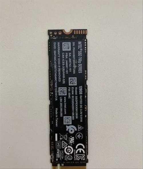 SSD m2 intel 760p series 128gb