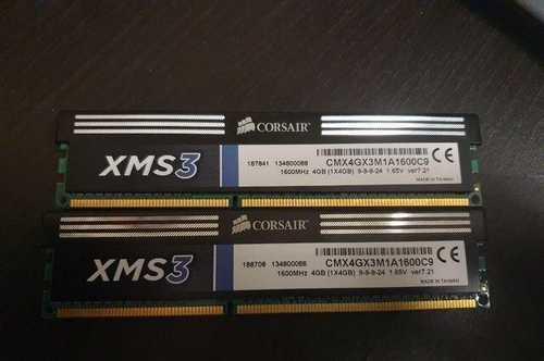 Оперативная память Corsair ddr3 xms3 8 gb 1600MHz