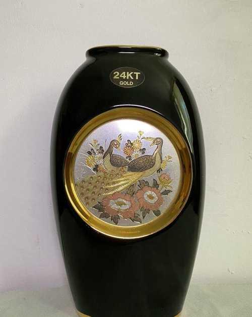 Ваза (Vintage - Art Of Chokin Vase 24k Gold)