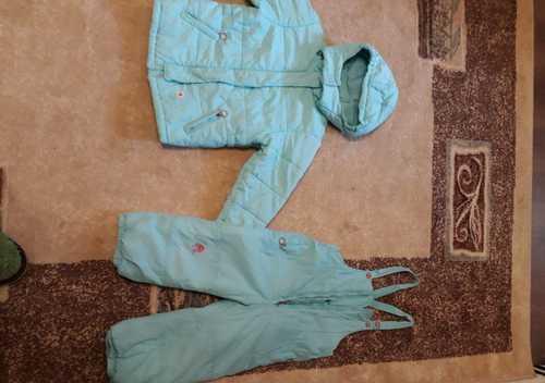 Теплый осенний костюм для девочки