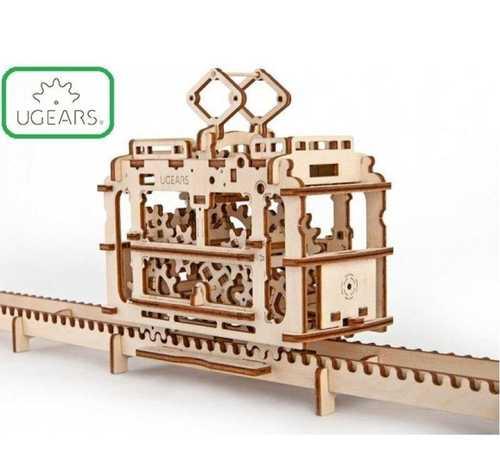 Конструктор Механический 3D-пазл UGears Трамвай