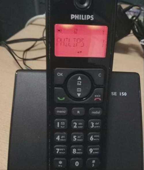 Радиотелефон Philips SE 150 отл сост нов аккум
