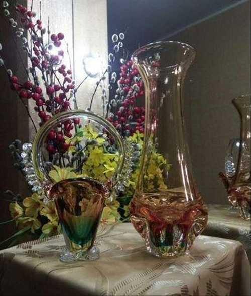 Набор ваза и конфетницы. Чехия хх век