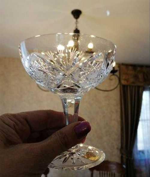 Хрустальные фужеры бокалы для шампанского