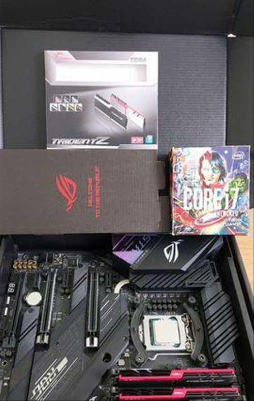 Комплект i7 10700k + asus ROG strix Z490-E