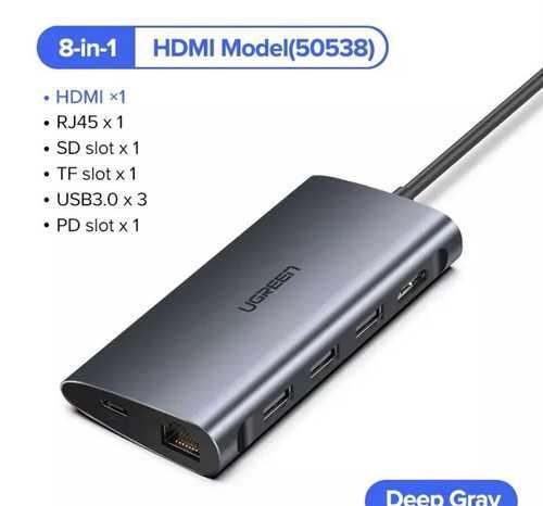 Док-станция Ugreen Thunderbolt 3, USB Type-C в hdm