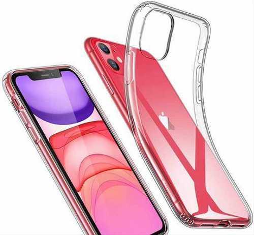 Силиконовый Чехол на Apple iPhone 11, прозрачный