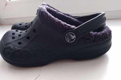 Утеплённые кроксы crocs 18 см