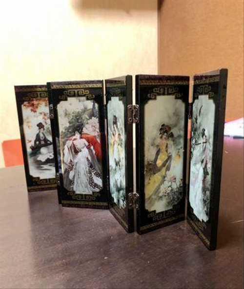 Ширма настольная (Китай) дерево, лак