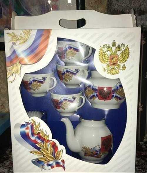 Сервиз чайный подарочный с российской символикой