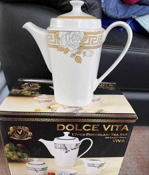 Чайный сервиз Dolce Vita 17 предметов новый