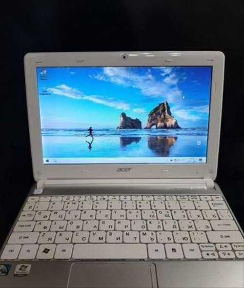 Acer Aspire one рабочий белый нэтбук ноутбук