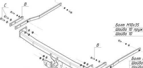Фаркоп Renault Megane2 седан,универсал 2003-2008г