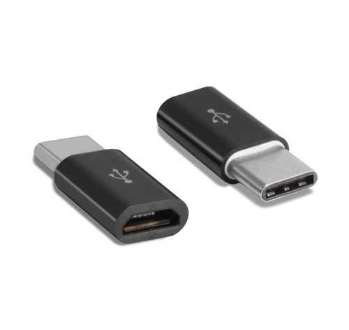 Переходник USB Type-C - micro USB черный