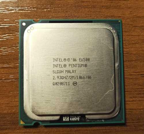 Intel pentium E6500 (2 ядра; 2,93ггц; 1066мгц)