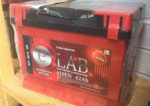 Аккумулятор Elab 62 Ач 610 А