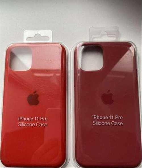 Чехол silicone case оптом на iPhone 11 pro красные