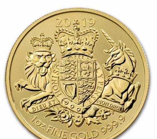 Золотая монета Великобритании "Королевский Герб" 2