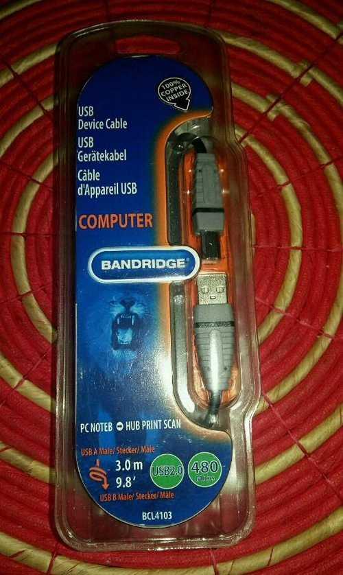 Кабель USB Bandridge BCL4103 USB B(f) /USB A(f) (3