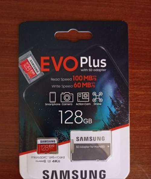 Карта памяти Samsung evo plus 128gb оригинал