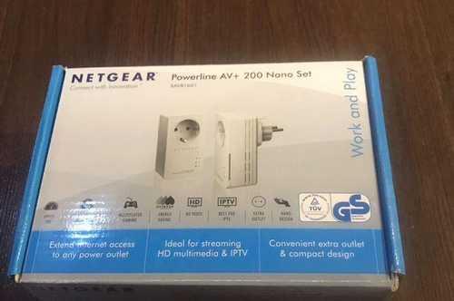 Комплект PLC адаптеров netgear powerline AV+ 200 n