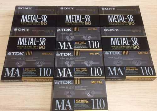 Аудиокассеты Metal Sony и TDK новые