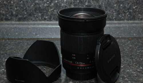 Samyang 24mm f 1.4 для Canon EF