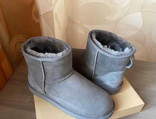Классические мужские мини угги Ugg серые