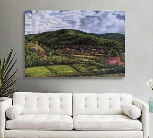 Картины маслом на холсте Горная живопись. Пейзаж