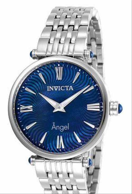 Красивые Женские Часы Invicta Angel Синие 34мм