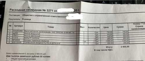 Расходные материалы для то