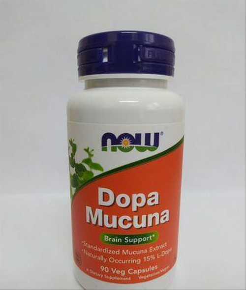 Мукуна Dopa Mucuna Now Foods 90 капсул