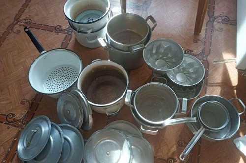 Посуда (кастрюли, сковороды и пр) (алюминий, эмаль
