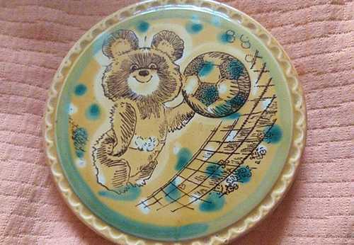 Олимпийский мишка декоративная тарелка