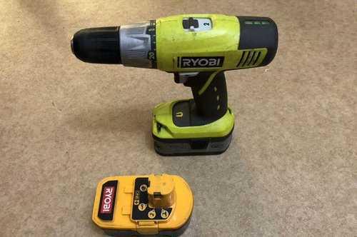 Аккумуляторная дрель шуруповерт 18В ryobi P271