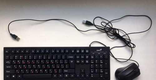 Клавиатура genius и компьютерная мышь perfeo