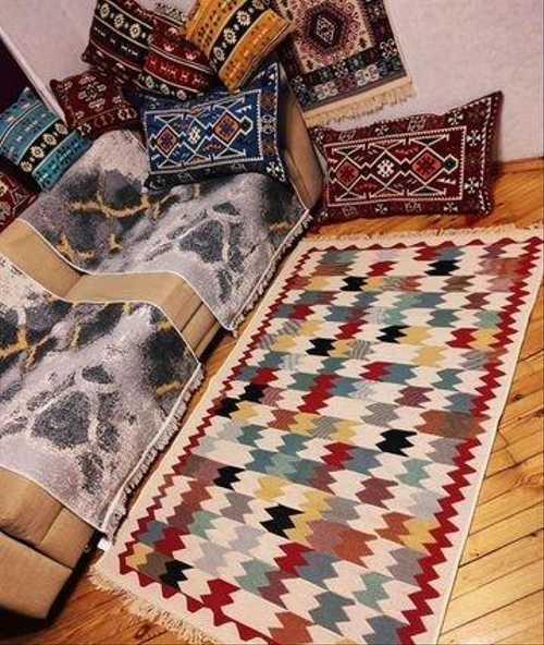 Эко ковры тканные хлопок двусторонние килимы этно