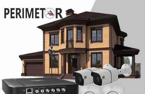 Видеонаблюдение комплект котедж 4-5мр на 4 камеры
