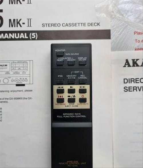 Пульт и документы Akai GX 95 mk2, GX 75