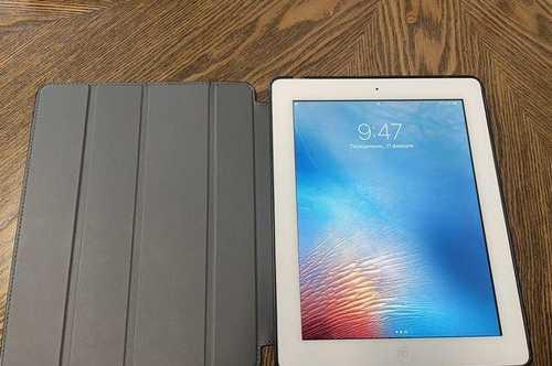 iPad 4, lte, 16 gb, идеал + кожаный чехол