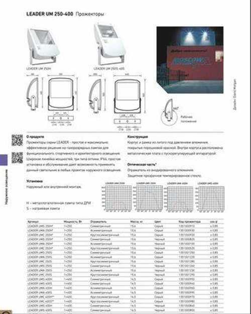 Прожектор leader UMC 400S Grey
