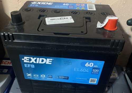 Аккумулятор обратной полярности exide. Аккумулятор Exide 60ah. Аккумулятор Exide el604. Exide start-stop EFB el604. Аккумулятор Exide EFB 60ah.