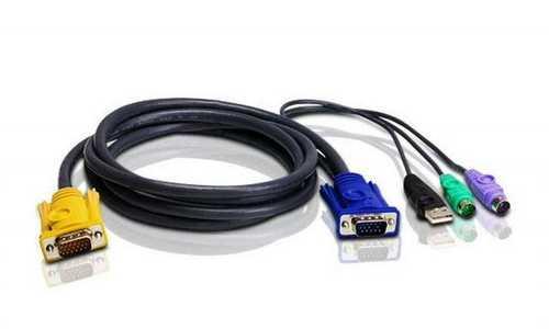 KVM-кабель с интерфейсами PS/2, USB, VGA (1.8м)
