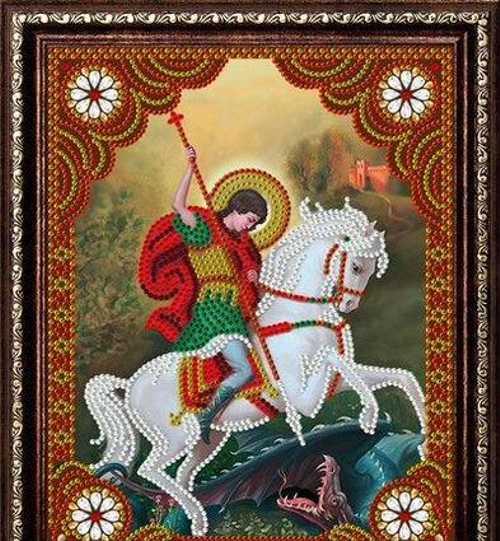 Алмазная мозаика икона "Св. Георгий Победоносец"