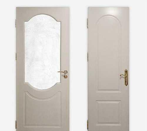 Межкомнатные двери белые деревянные бу